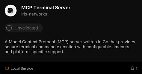 mcp terminal server mcp servers · lobehub