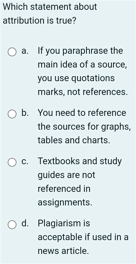 Which Statement Aboutattribution Is Truea ﻿if You