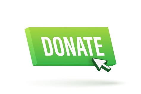 Premium Vector Donate With Cursor Button Internet Icon Pointer Click