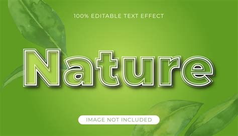 premium vector nature editable text effect