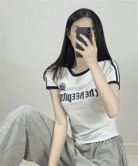 완전최저가y2k 최저마진 블록코어 슬림핏 힙무드 빈티지 배색 스포티 옆셔링 반팔티 4col 에이블리