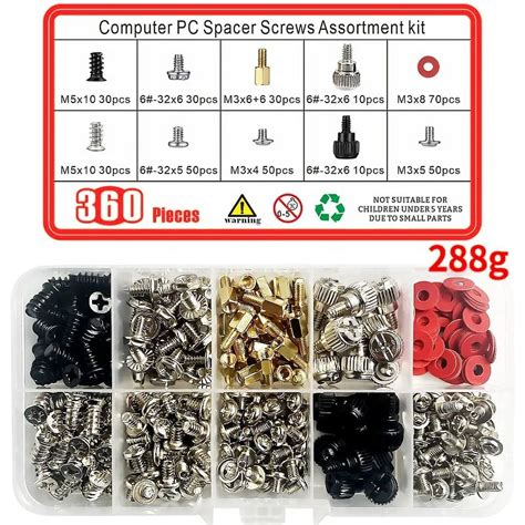 360 228pcs Computer Pc Case Hard Disk Drive Fan Motherboard Power Supply Server Hdd Psu Pci