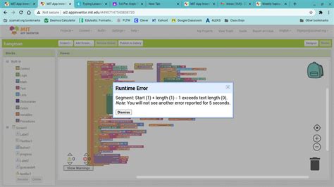Why Is It Showing An Runtime Error Bugs And Other Issues MIT App Inventor Community