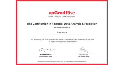 Ankur Verma Pgdds Mba Csm® On Linkedin Upgrad Rise Financial Data
