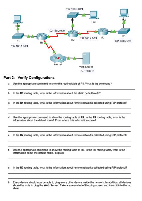 Solved I want Screenshot for Question H from packet tracer | Chegg.com