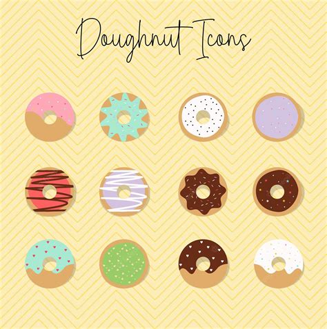 Premium Vector Cute Doughnut Icons