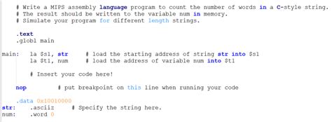 Solved Write A Mips Assembly Language Program To Count The Number