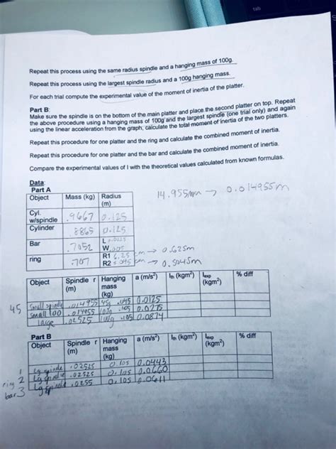 Rotational Dynamics Calculations Please Help Chegg