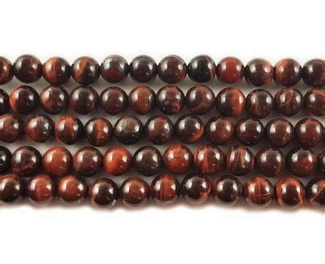 10mm Red Tiger Eye Round Natural Gemstone Beads At ₹ 100piece