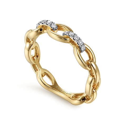 Chain Link Rings Diamond Chain Link Rings Gabriel And Co