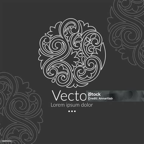 벡터의 상징 우아한 고전적인 요소입니다 보석 아름다움과 패션 산업에 대 한 사용할 수 있습니다 멋진 로고 모노 그램 초대장 전단