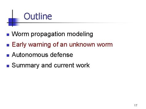 Modeling Early Detection And Mitigation Of Internet Worm