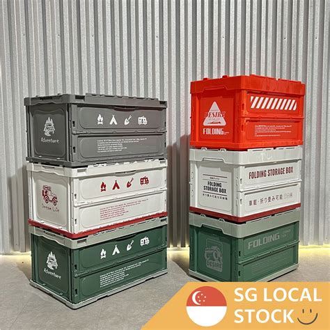 Foldable Collapsible Storage Box Car Trunk Folding Container Industrial Style Home Office