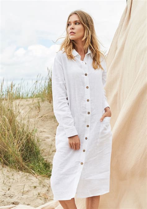 Loose Linen Shirt Dress April