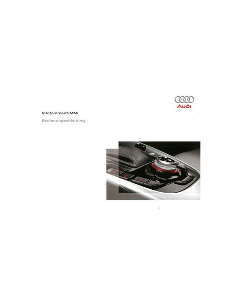2008 Audi Infotainment Mmi Owners Manualgerman