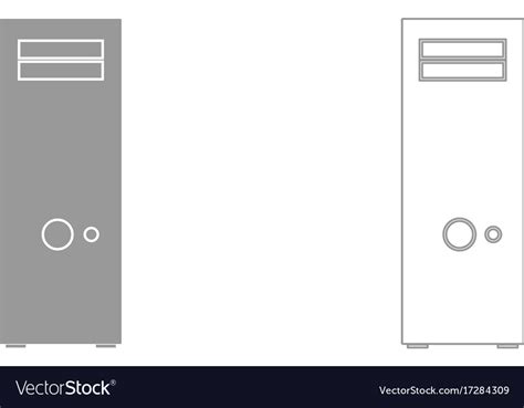 Computer Case Or System Unit It Is Icon Royalty Free Vector