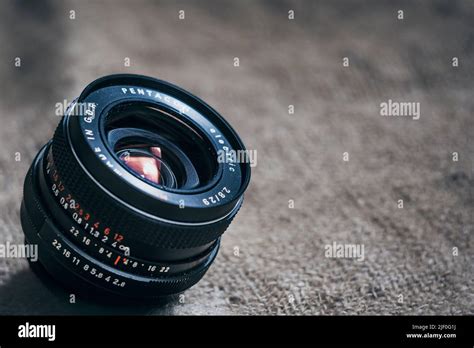 Shot Of Vintage Pentacon Electric Camera Lens Made In The Ddr Many Enthusiasts Mount Vintage