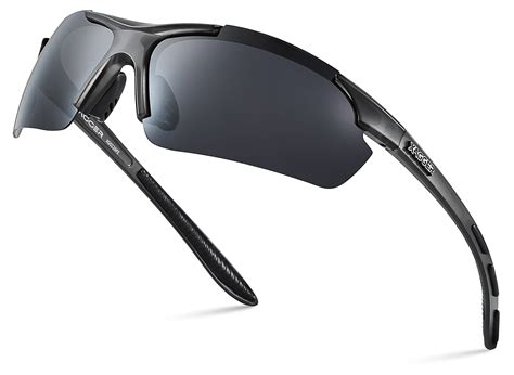 Xagger Polarized Lightweight Uv400 Wrap Around Sport Sunglasses For Men Women Baseball Softball