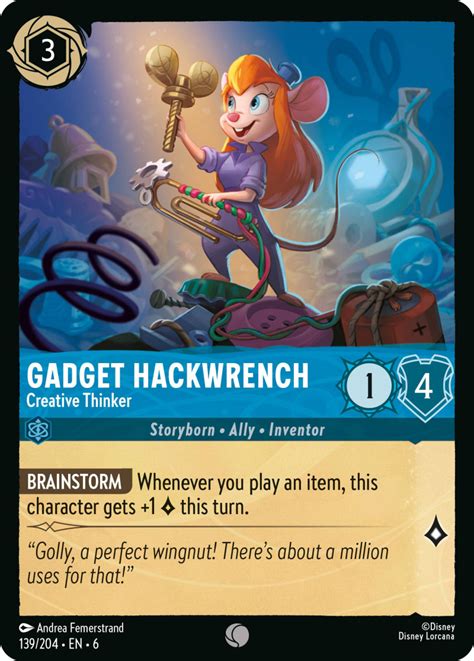 Gadget Hackwrench Character Mushu Report Lorcana Wiki