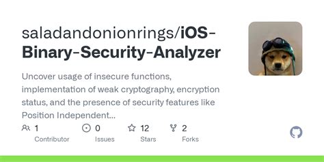 Github Saladandonionrings Ios Binary Security Analyzer Uncover Usage Of Insecure Functions