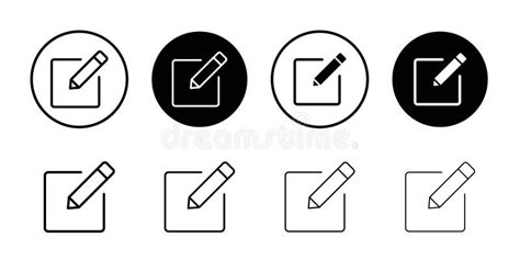 Edit Icon Linear Logo Isolated Stock Illustration Illustration Of Draft Paper 340033236