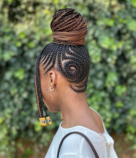 30 Statement Braided Bun Hairstyles For Black Hair Braided Bun Black