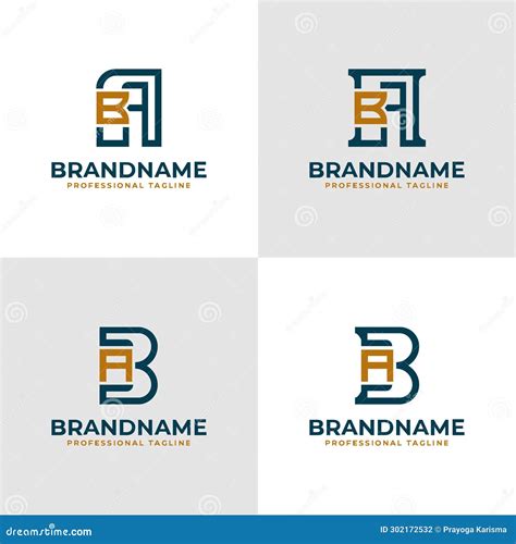 Elegant Letter Ab And Ba Monogram Logo Suitable For Business With Ab