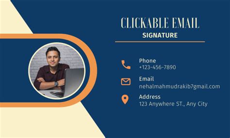Create Clickable Html Email Signature For Outlook Gmail Etc By Nehal214 Fiverr