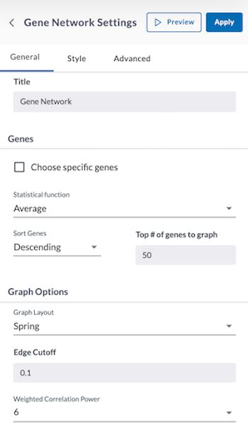 gene expression network lifeomic platform documentation