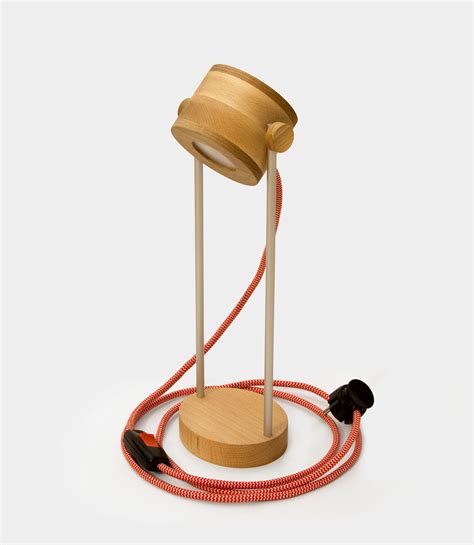 Деревяна настільна лампа Тєжко Купити настільний світильник з ясеня та алюмінія Тєжко в