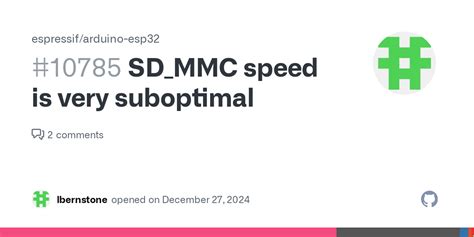 Sd Mmc Speed Is Very Suboptimal Issue Espressif Arduino Esp Github