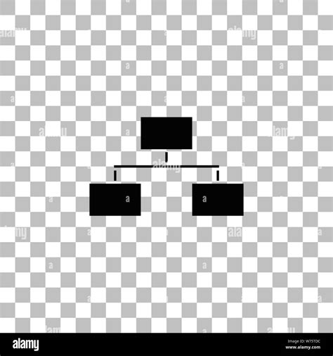 Flowchart Black Flat Icon On A Transparent Background Pictogram For