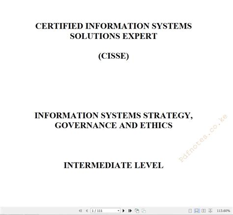 Information Systems Strategy Governance And Ethics Pdf Notes 8211 Kasneb Notes