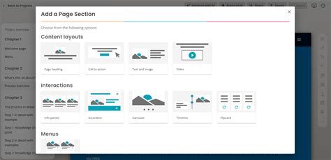 Adding Sections To A Page Elucidat Create