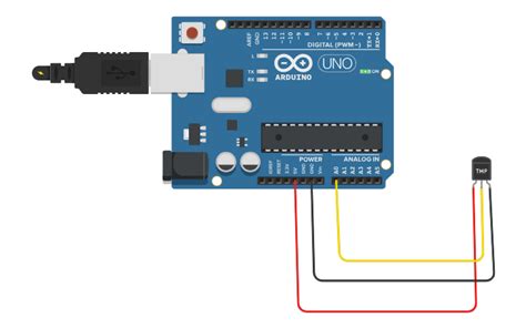 Circuit Design Temperature Sensor With Arduino Uno Tinkercad