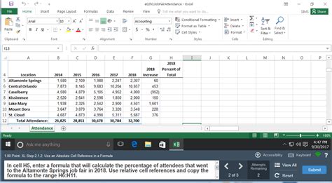 solved e02h1jobfairattendance excel file home nsert page