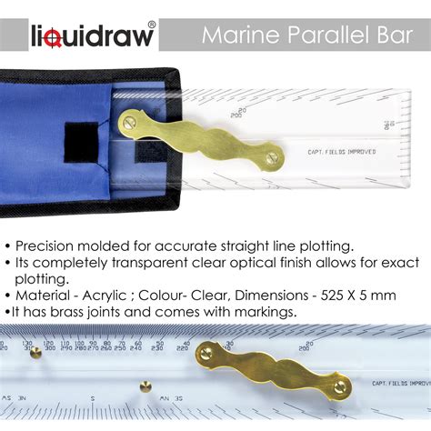 Liquidraw Marine Navigation Parallel Ruler 21 Brass Joints Nautical A