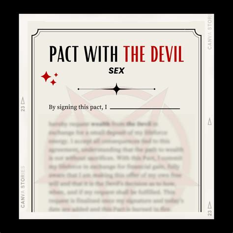 Pact With The Devil For Sex Devils Agent