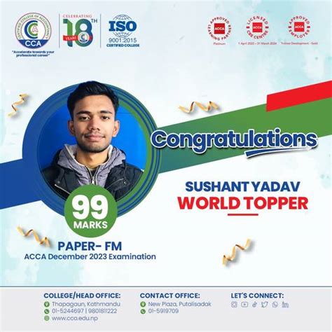 Sushant Yadav Nepals Academic Star Achieves Global First Rank With