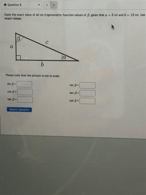 Solved 18 Use A Trig Ratio Or Inverse Trig Ratio To Find
