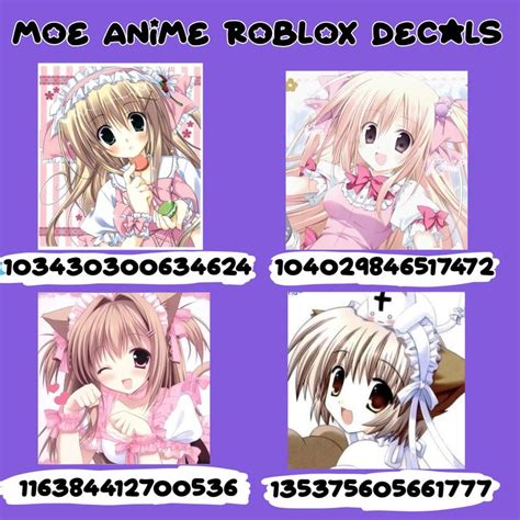 Moe Anime Roblox Decals