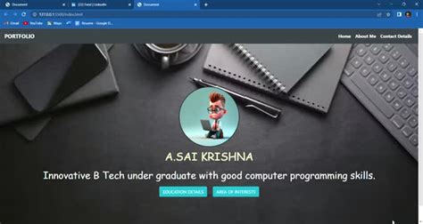 Sai Krishna A On Linkedin Bharatintern Internship Portfolio Project