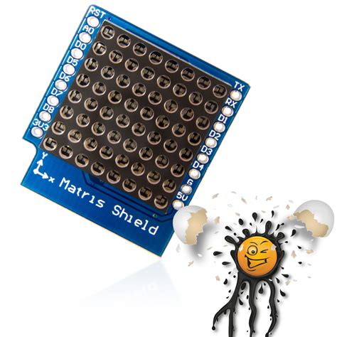 Wemos D1 8×8 Led Matrix Modul Tm1640 Shield Erweiterungen Iot Powered By Androegg De