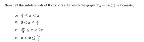 Solved Select All The Sub Intervals Of Chegg Com