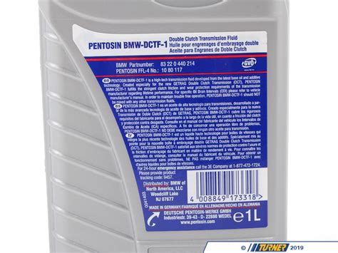 83220440214 Genuine Bmw Dct Transmission Fluid Dctf 1 Fluid 1 Liter E9x M3 Turner