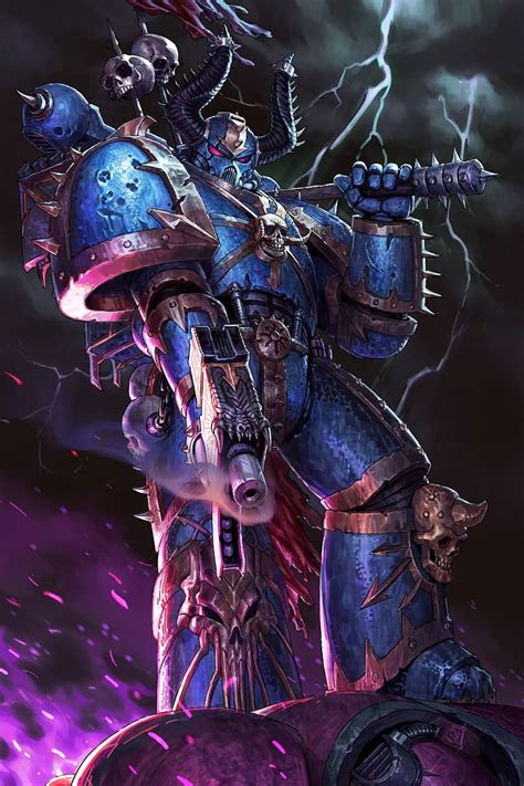 Warhammer 40k Chaos Night Lord Space Marine Art Print Poster Art Of Will