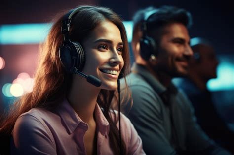premium ai image callcenter operator in action providing exceptional