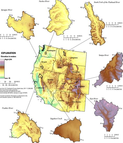 precipitation runoff modeling system application sites for selected