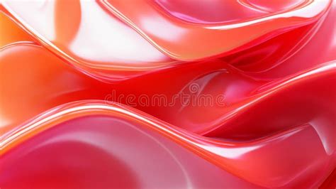Abstract Red And Orange Glossy Wave Forms Stock Illustration Illustration Of Curves Design