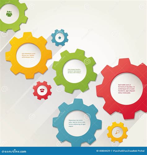 Vector Cogwheel Template Cogwheel Connection Teamwork